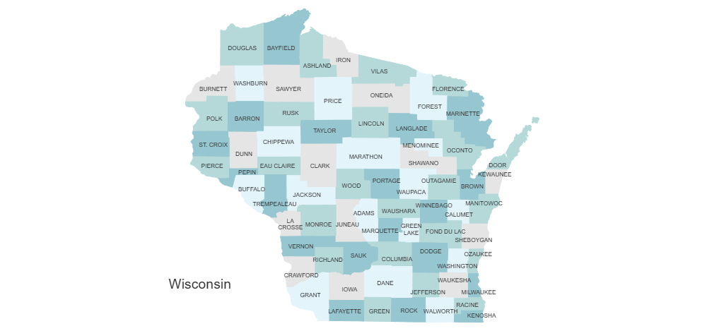 Wisconsin Counties Map