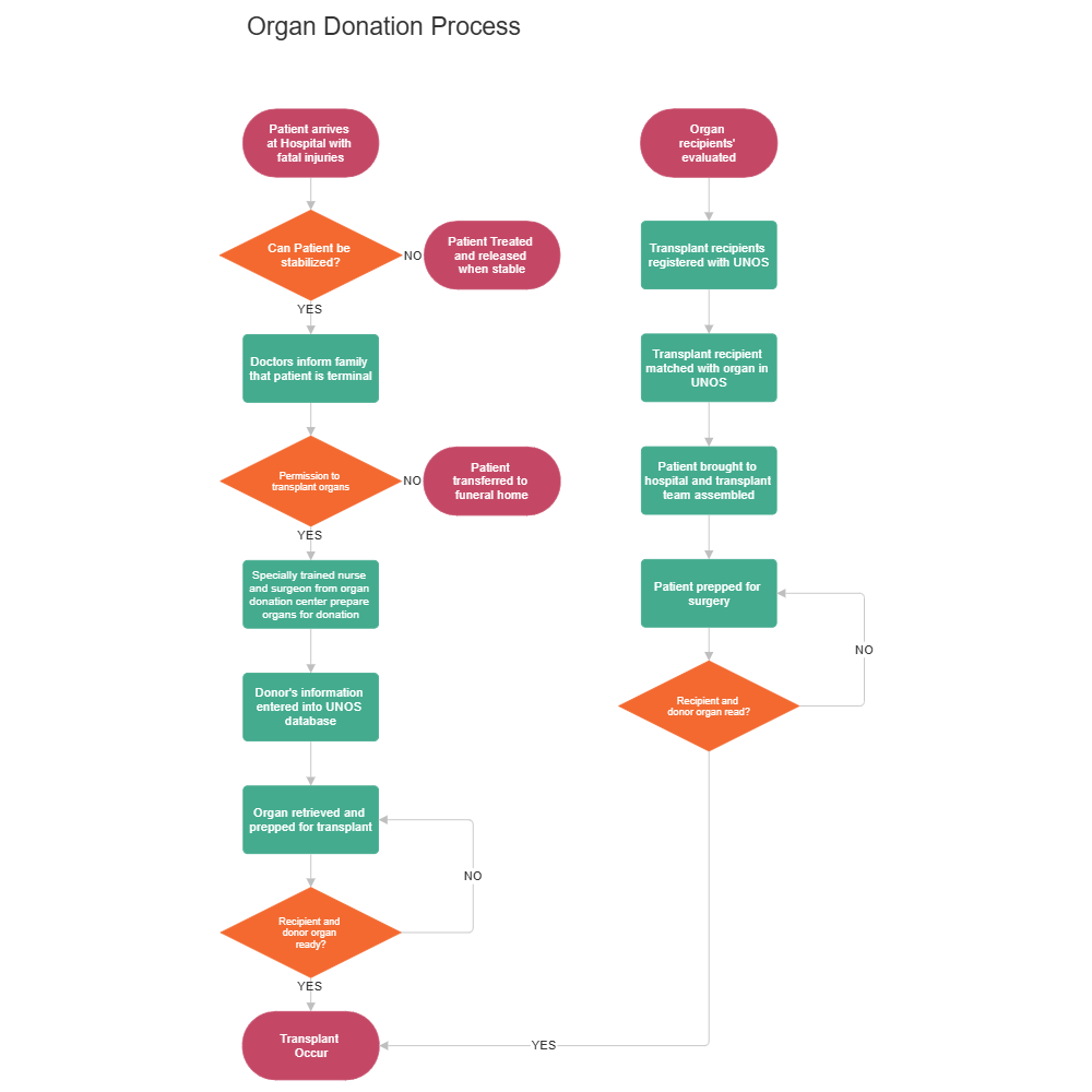 Organ Donation - Medical Flowchart